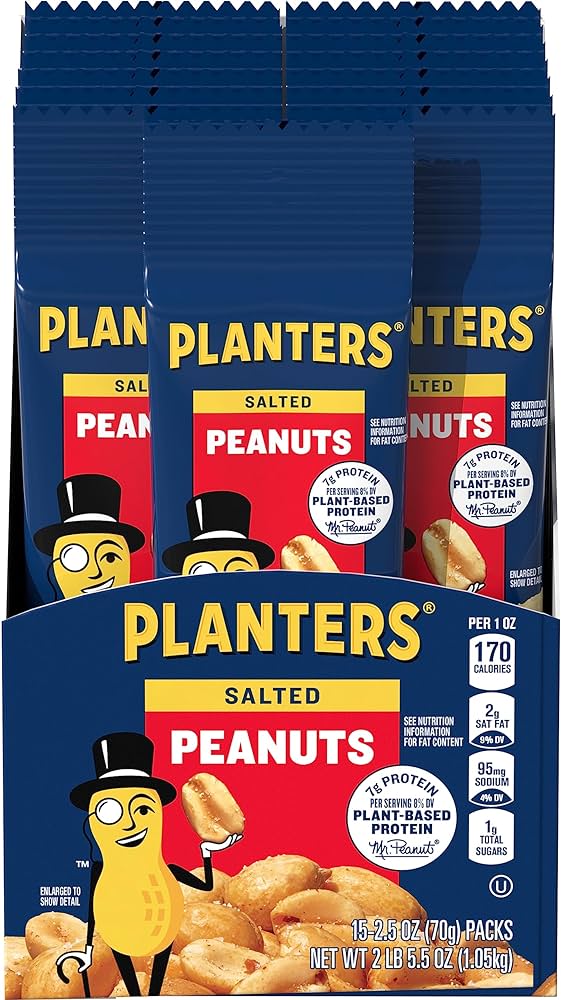 Planters Salted Peanuts 15ct 2.5oz | Four Seasons Candy